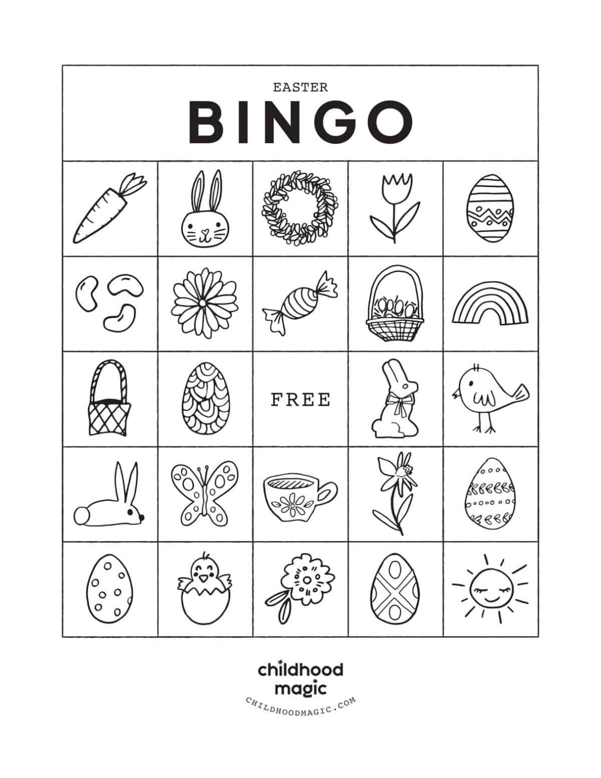 Free Easter Bingo Cards Printables - Printable Anniversary Cards