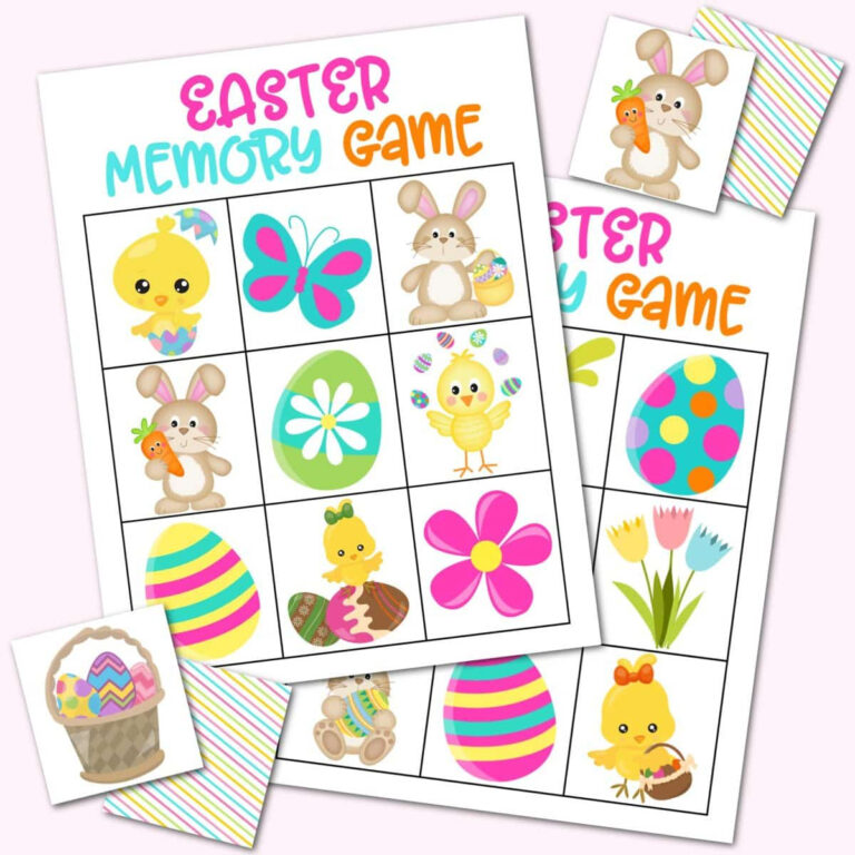 Easter Memory Cards Printable - Printable Anniversary Cards
